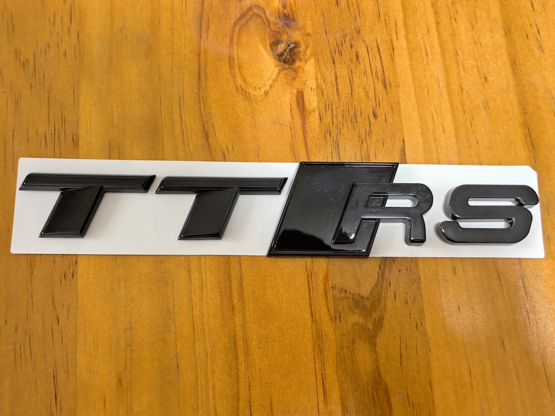 Gloss All Black Audi Tt RS Rear Trunk Emblem New Style – Premium TT RS ...