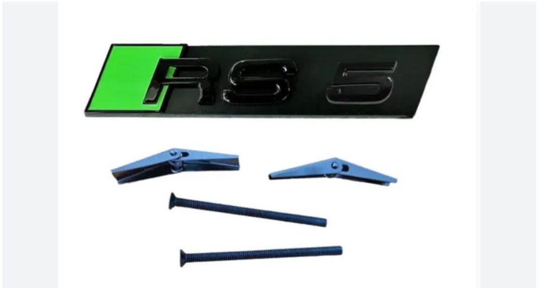 Gloss Green and Black Audi RS5 Front Grille Emblem Badge | Custom RS5 ...