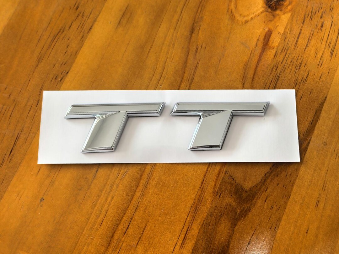 Chrome Audi TT Rear Trunk Emblem New Style 2.6x11cm – Replacement Car ...
