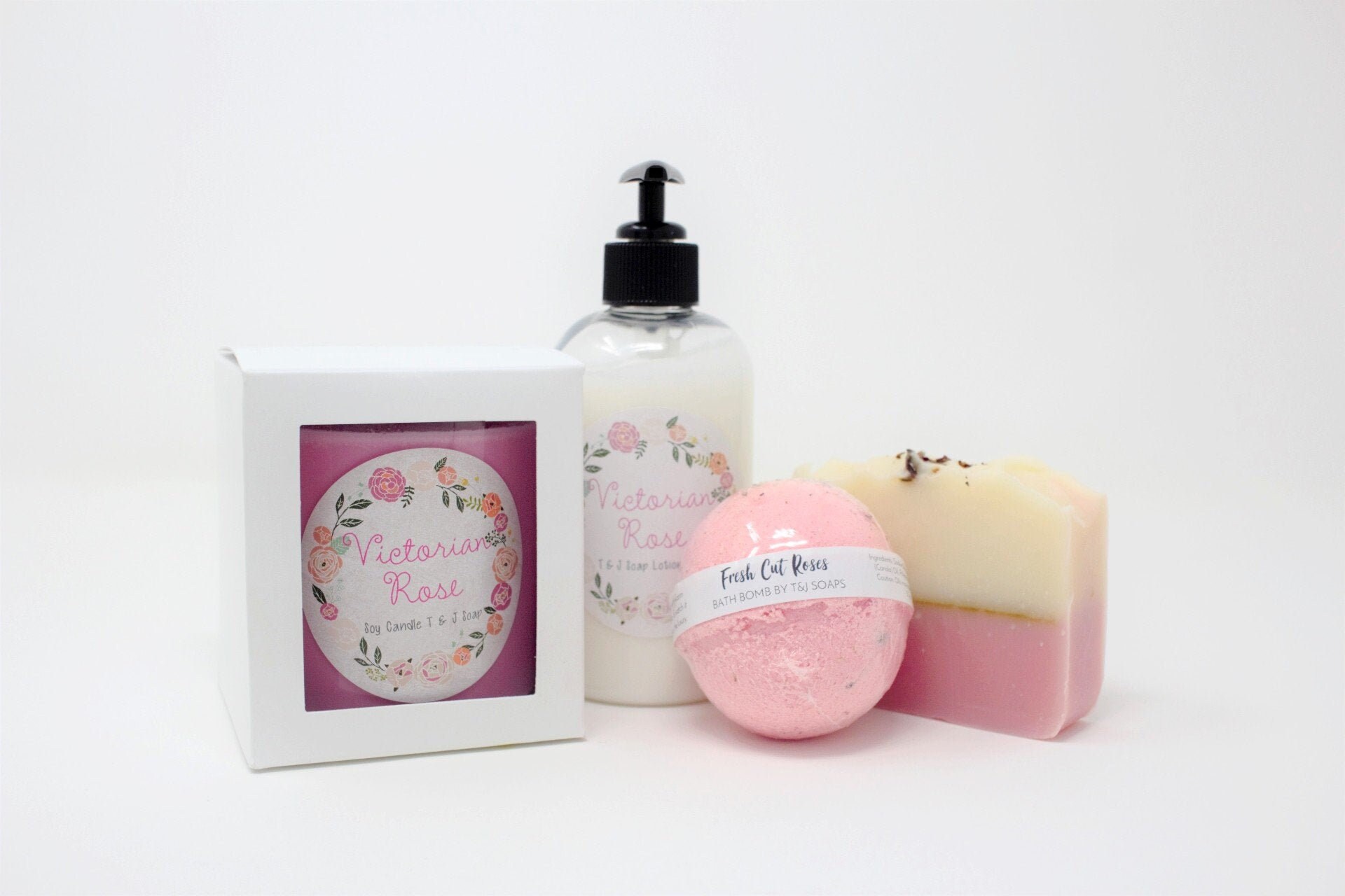 Rose Gift Set Victorian Rose Soap Rose Soy Candle Rose | Etsy