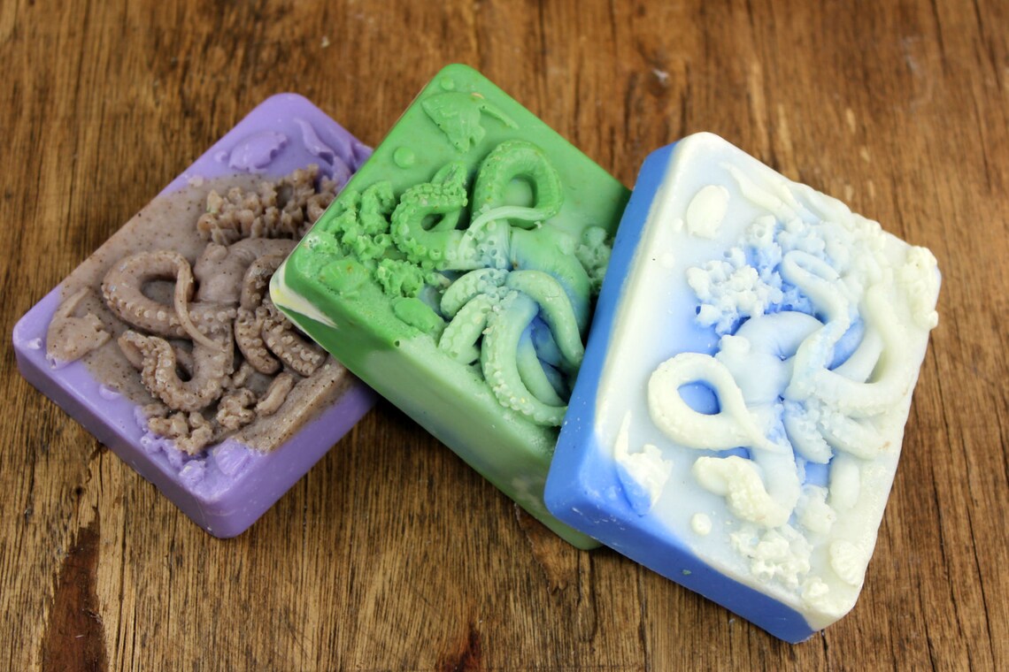 Octopus Shaped Soap 3.5 Oz Vegan Friendly Cold Process Soaps - Etsy