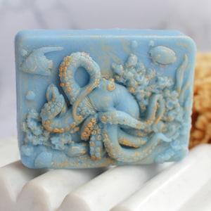 Octopus Shaped Soap 3.5 Oz Vegan Friendly Cold Process Soaps - Etsy