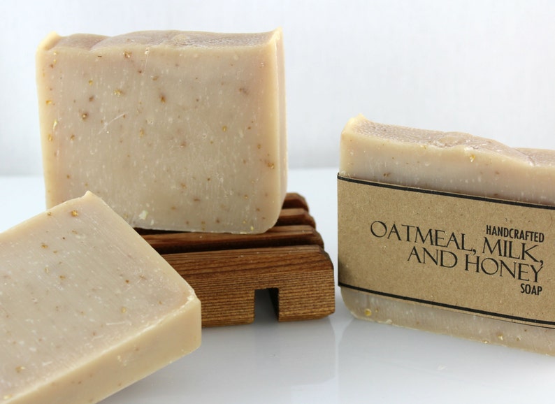 Oatmeal Milk And Honey Soap Bar Soap Cold Process Soap Etsy