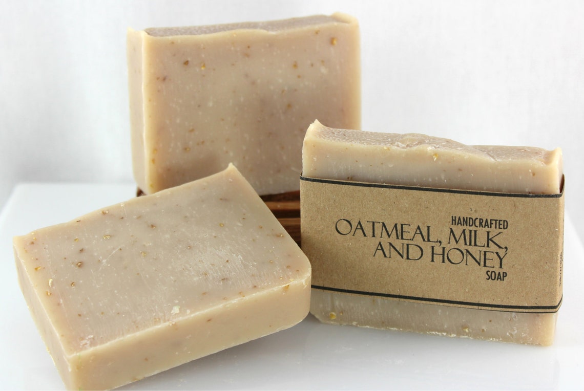 Oatmeal Milk And Honey Soap Bar Soap Cold Process Soap Etsy