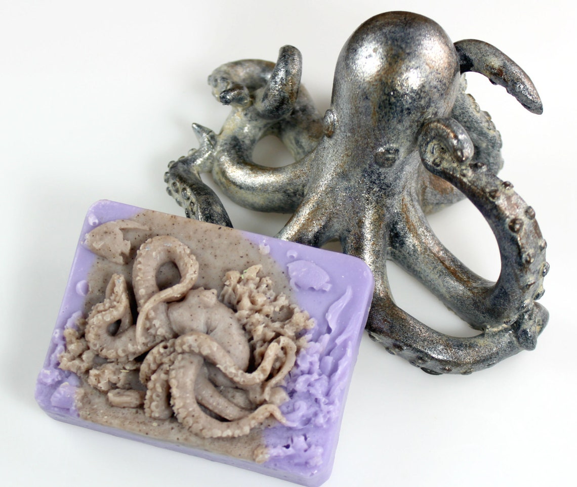 Octopus Shaped Soap 3.5 Oz Vegan Friendly Cold Process Soaps - Etsy