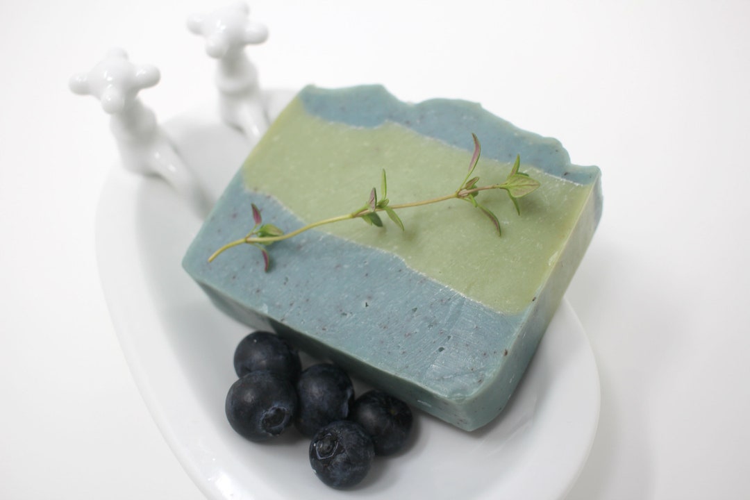Blueberry Thyme Soap, Vegan Soap, Cold Process Soap, Blueberry Bar Soap ...
