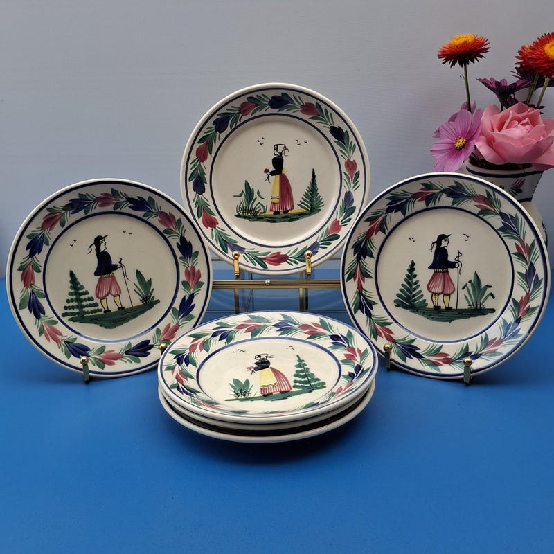 Quimper Plate Platter - Etsy UK