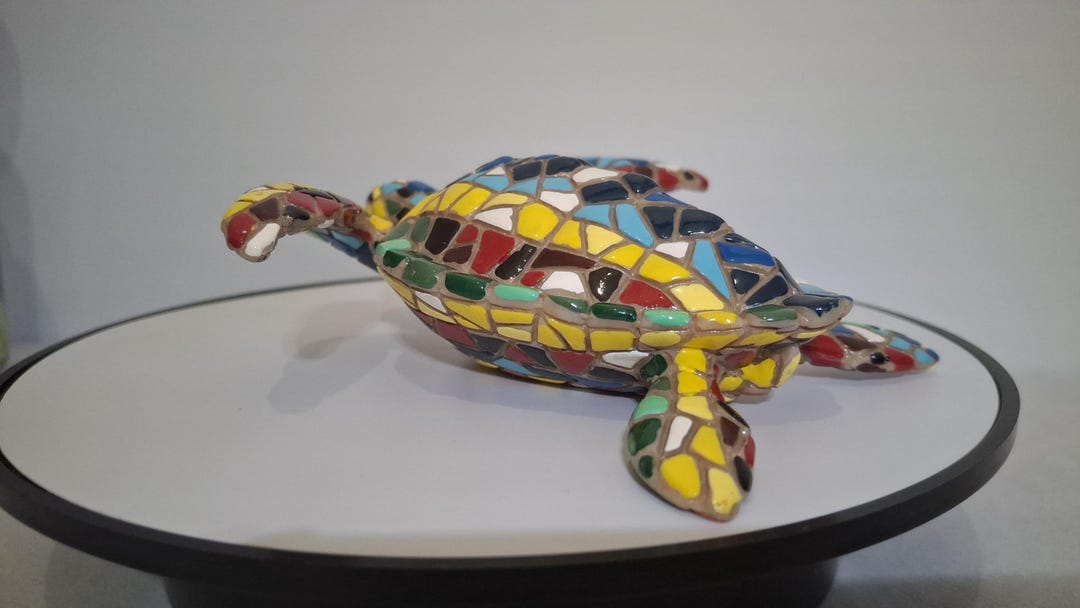 Barcino Designs Mosaic Turtle – Hand-painted Decorative Figurine From ...