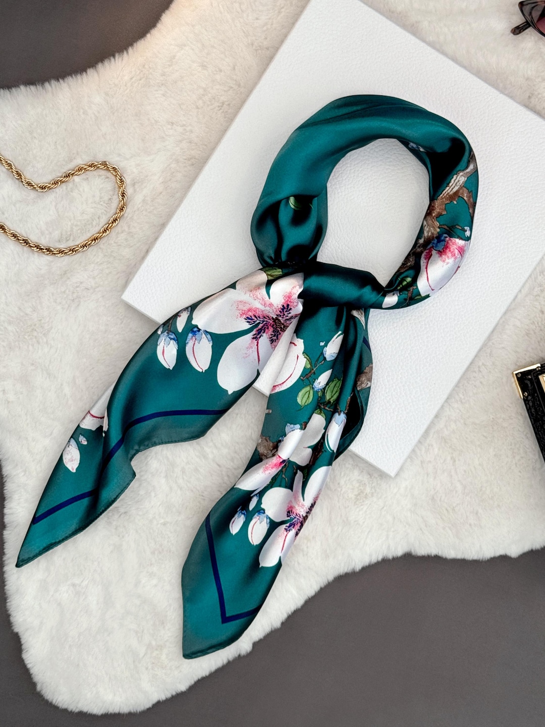 Head Scarf “sakura Blossom” — Maison Volya, Paris. Gift-ready. - Etsy
