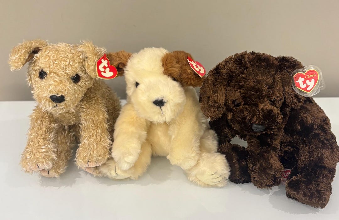 Ty Classic Dogs TAFFY 1997 Terrier Puppy, NUZZLE 2001 Labrador ...