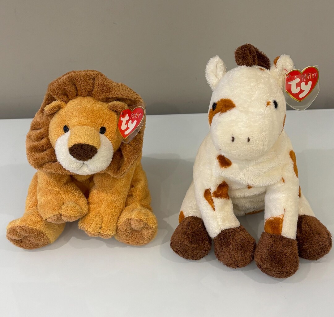 Ty Pluffies GALLOPS Horse, CATNAP Lion Retired Soft Plushies With Tags ...