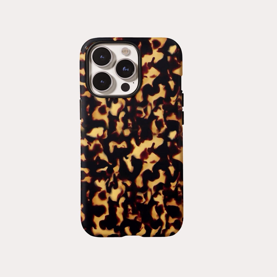 Dark Amber Tortoise Shell Personalized Phone Case - Etsy