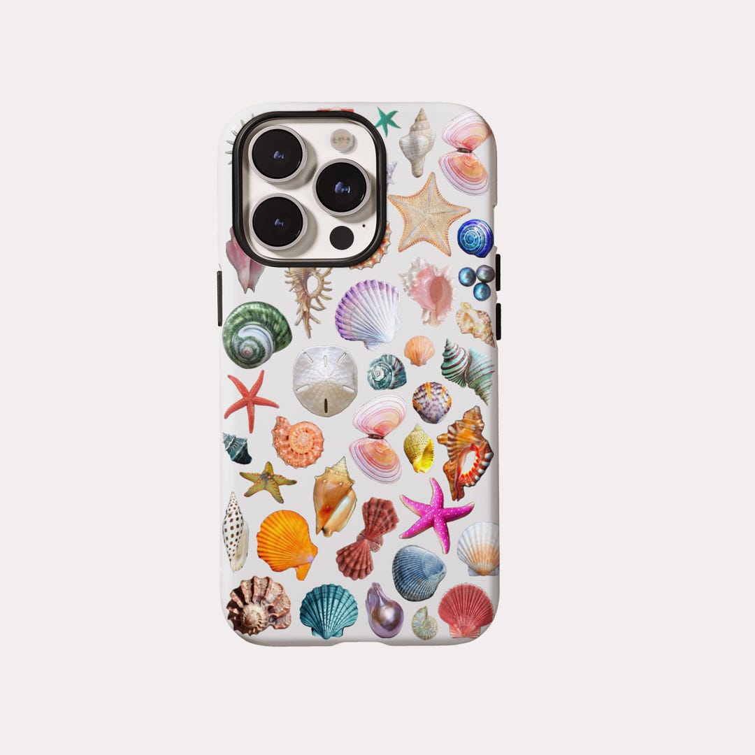 Seashell Starfish Collage Phone Case, Nautical Aesthetic, iPhone ...