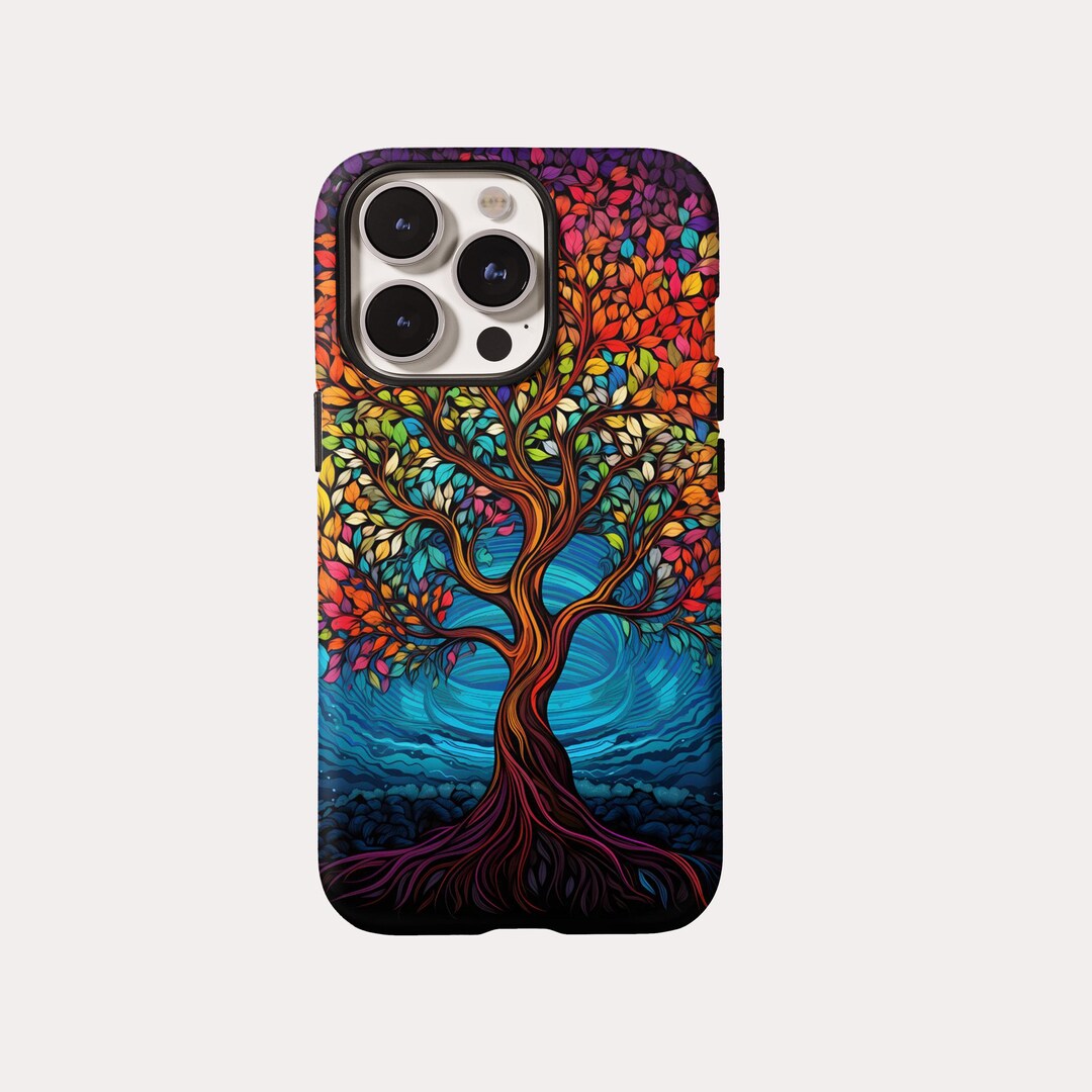Rainbow Tree of Life Phone Case: Spiritual iPhone & Galaxy Cover - Etsy