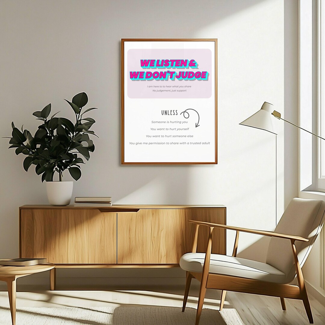 Gen Z Confidentiality Poster: Teen + Tween Therapy Office Decor ...
