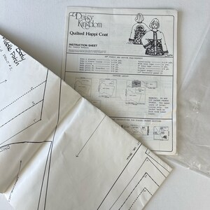 Vintage Quilted Coat Pattern - Uncut Daisy Kingdom Happi Coat S-M-L ...