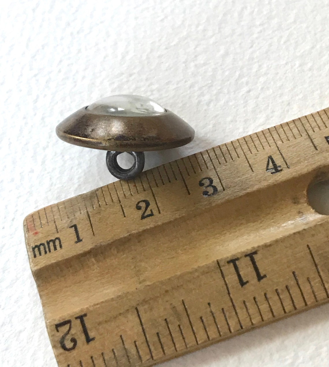 Early 1800s Antique Glass in Metal Button Fish Eye Button | Etsy