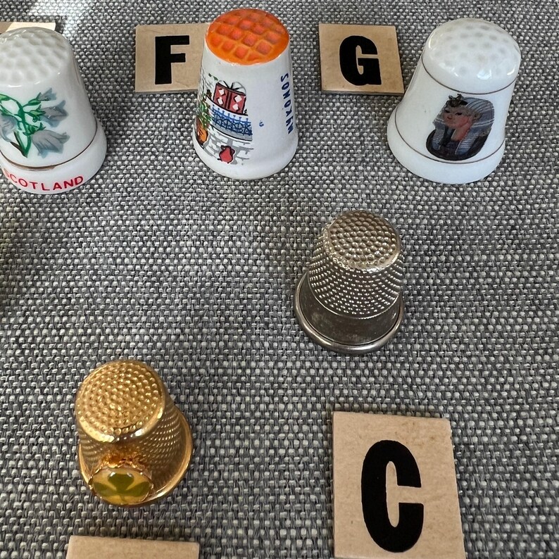 Vintage World Travel Attractions Thimble, Your Choice of 1 or More for ...