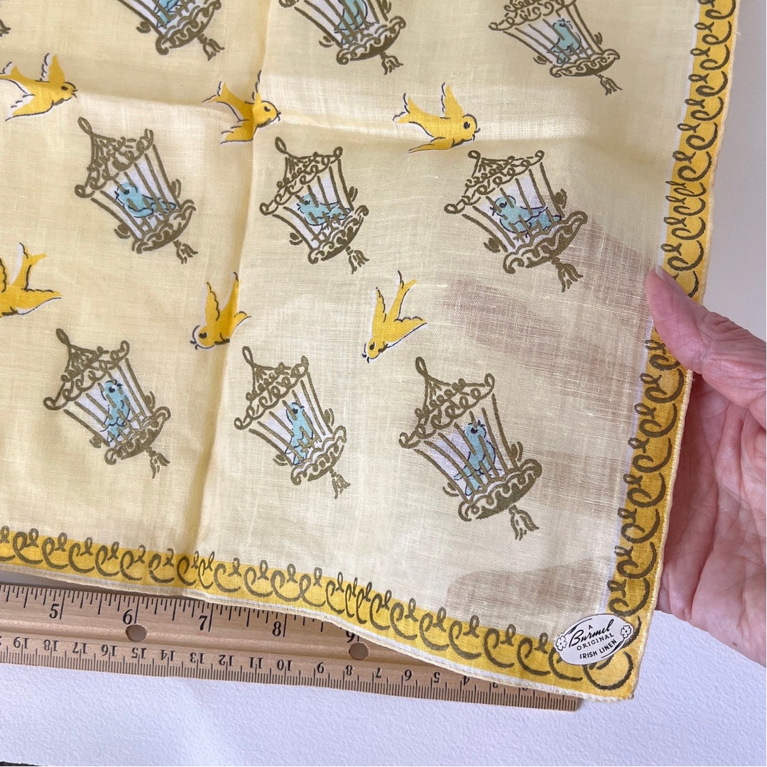 Burmel Hankie With Label, Birds Vintage Novelty Handkerchief #5342.8 - Etsy