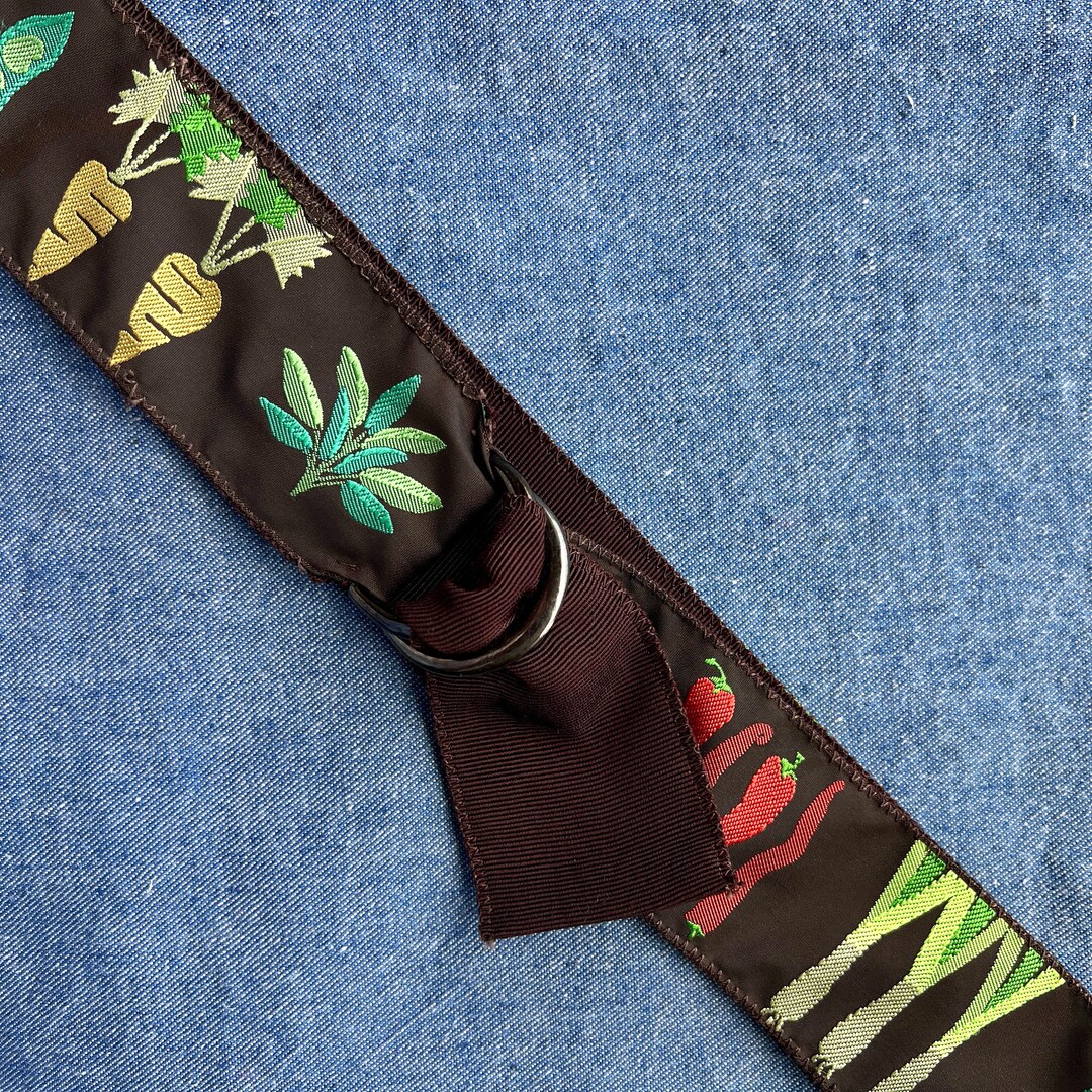 1970s Vintage Belt, Cooking Garden Theme Novelty Belt Ladies Size ...
