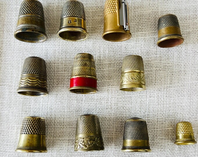 Antique Brass Thimbles, Your Choice Vintage Sewing Tool for Sewing Gift ...