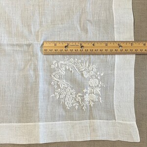 Antique Handkerchief Fine Hand Embroidered White Floral - Etsy