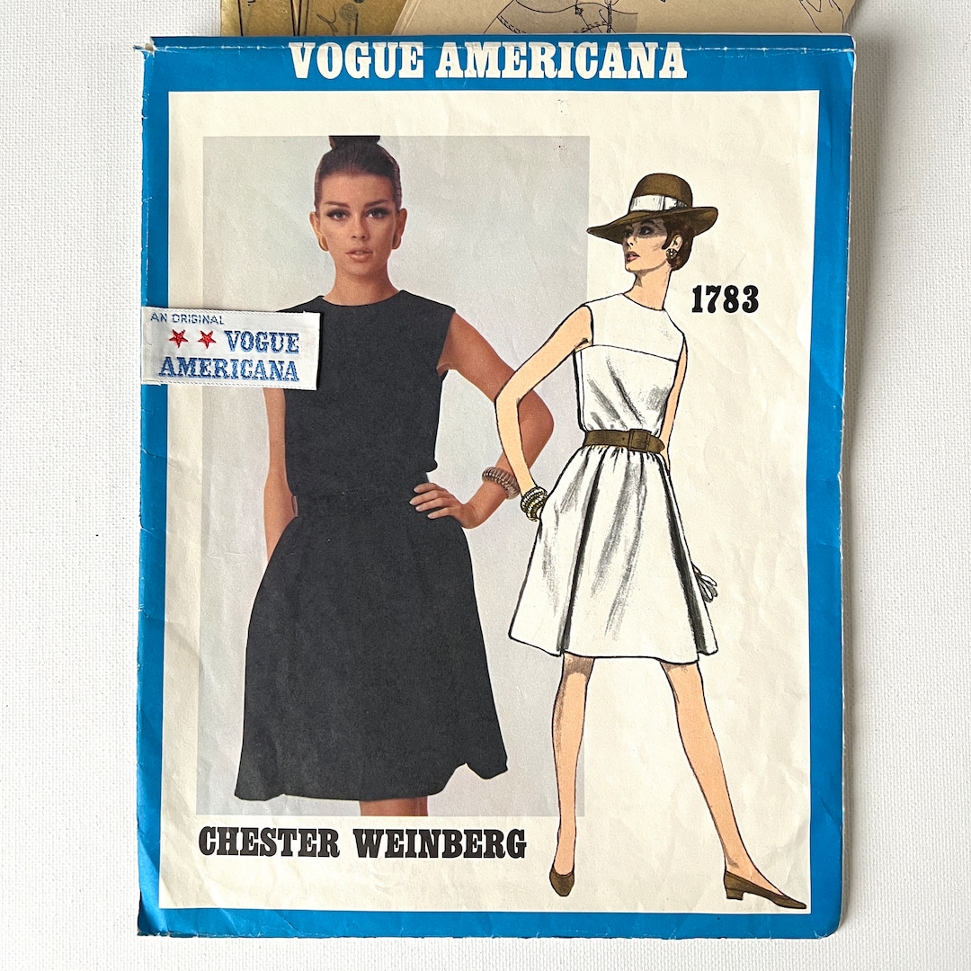 1960s Vogue Americana Dress Pattern: Chester Weinberg 1783, Size 10 - Etsy