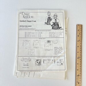 Vintage Quilted Coat Pattern - Uncut Daisy Kingdom Happi Coat S-M-L ...