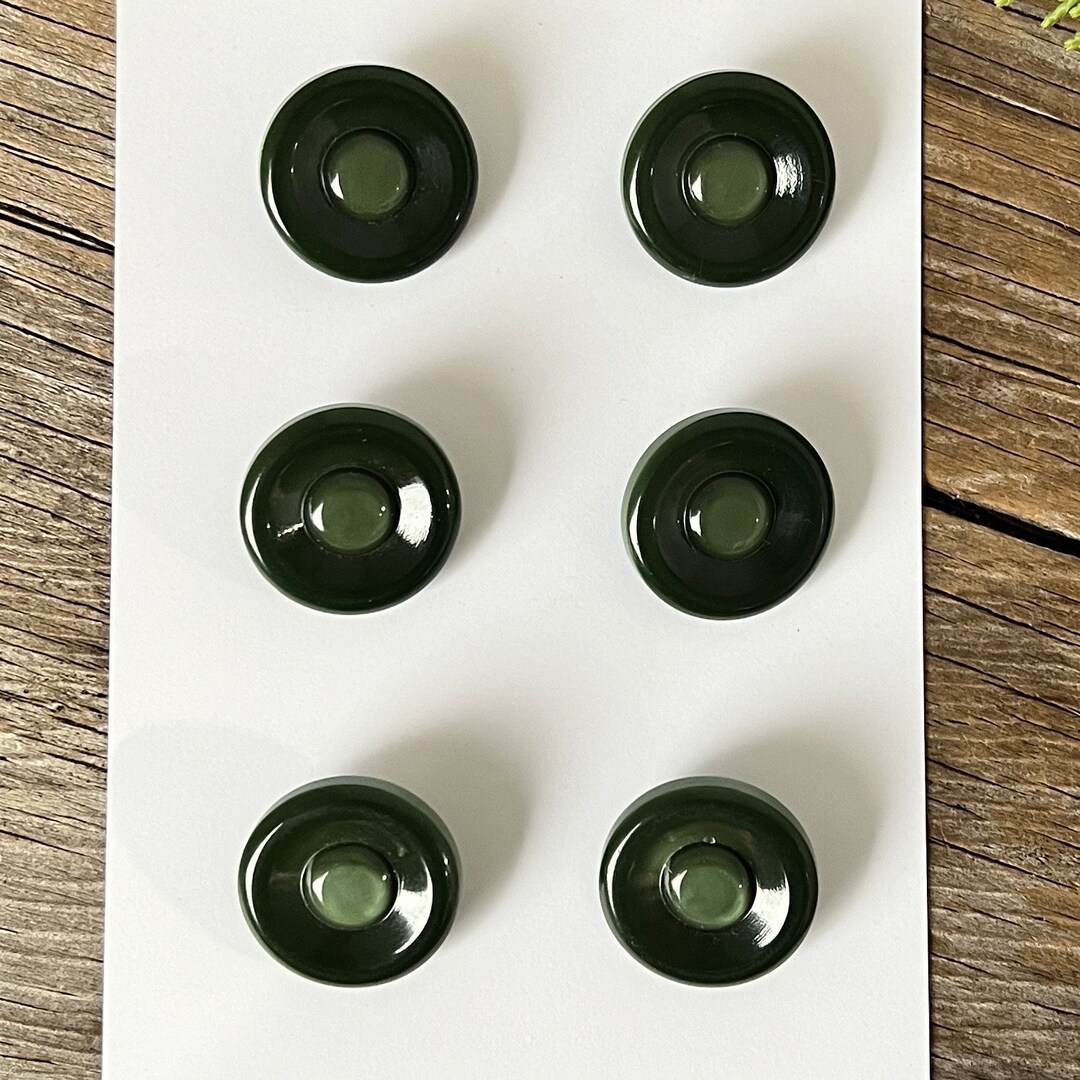 1950s Coat Button Set 6 or 5 Green Shank Buttons 1 1/16 27mm 5744 - Etsy