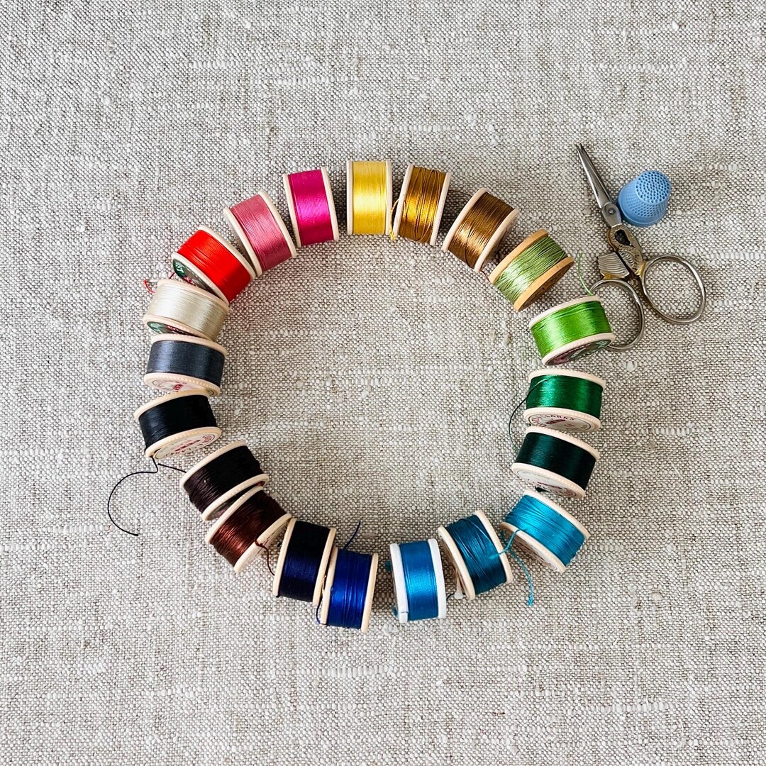 Lot 20 Pure Silk Twist Thread Spools, Vintage Buttonhole Twist in a ...