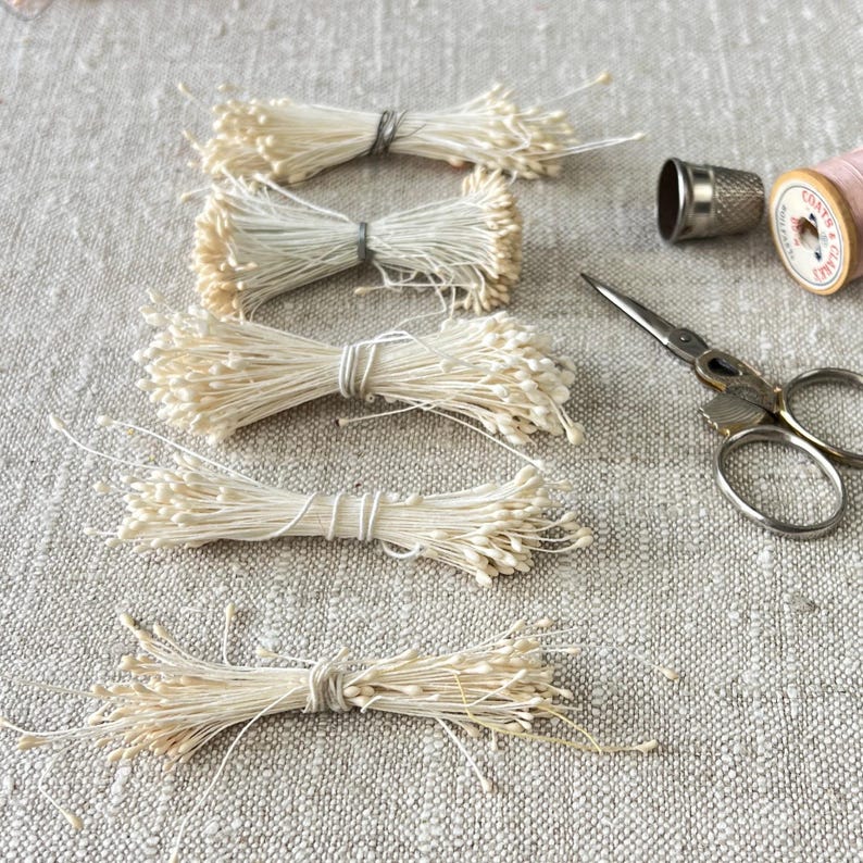 1960s Flower Stamen, Your Choice Cream Vintage Millinery Supply for ...