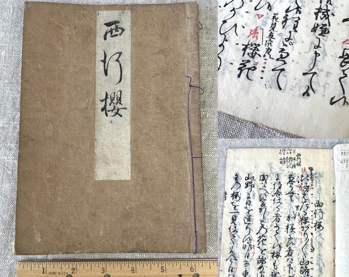 Antique Japanese Written Pages Bundle 8 Folded (16) Kanji Writing for ...
