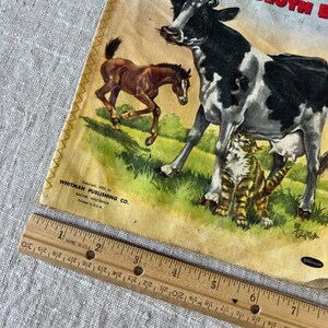 1955 Cloth Book - Children's Farm Animal Counting With Colorful ...