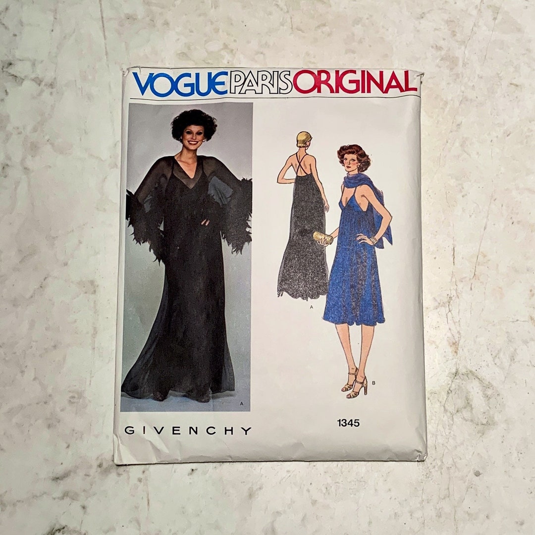 1970s Uncut Vogue Paris Original Givenchy Pattern 1345, Dress and Cape ...