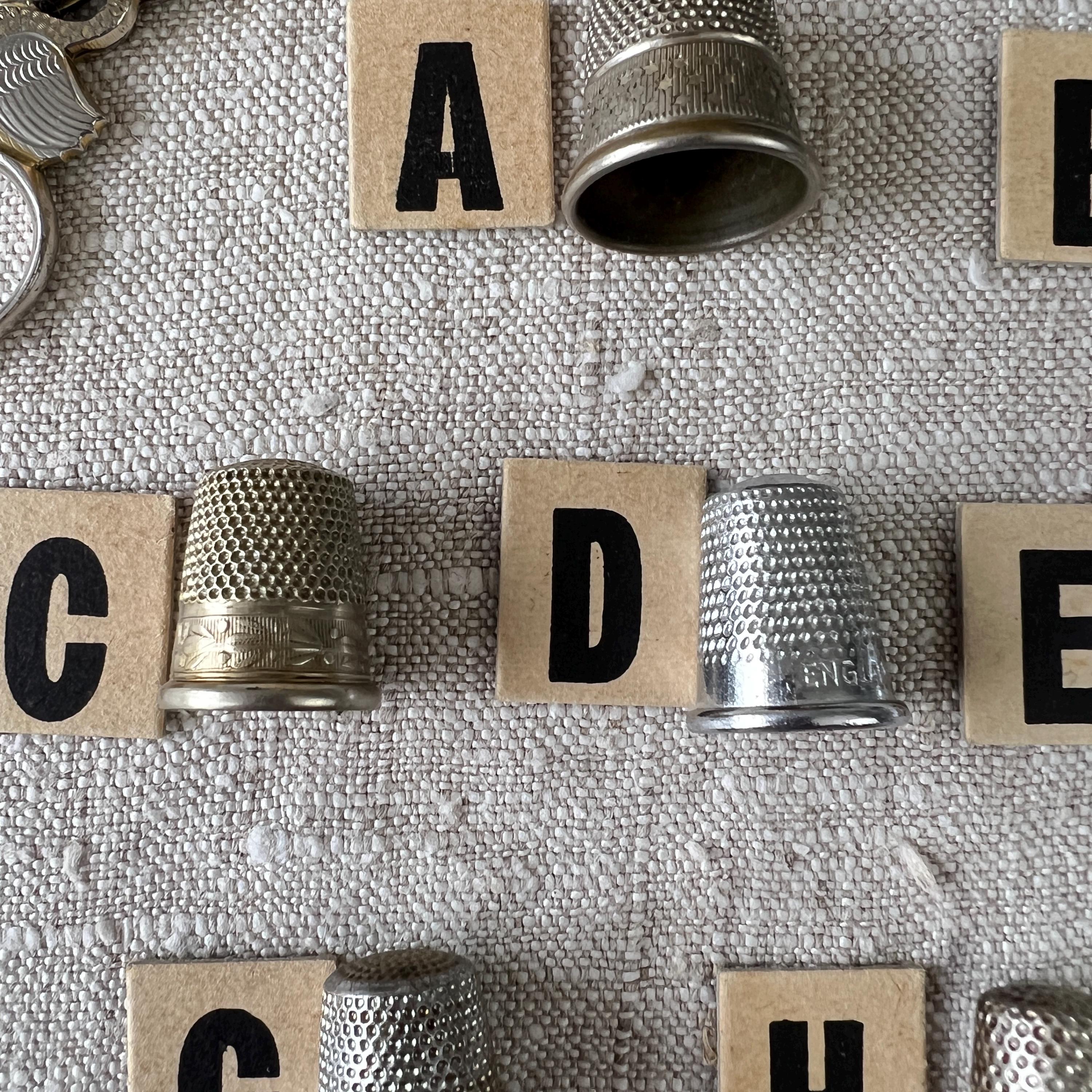 One Thimble - Your Choice of 1 - Antique Thimbles and Thimble Charm ...