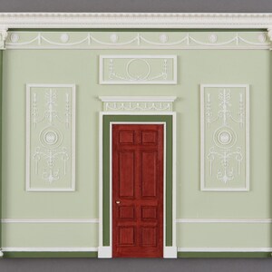 Georgian Adams Style Wall Panel Moulding – Acanthus Leaf Design – Resin ...