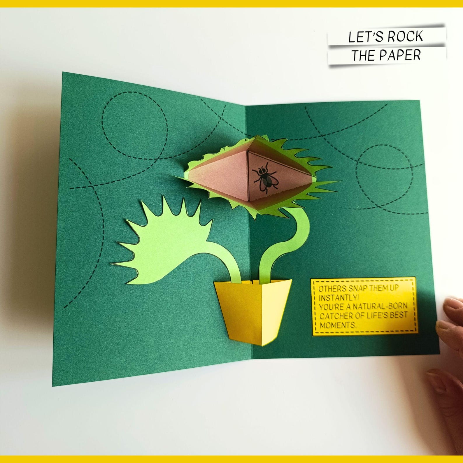Venus Flytrap Pop-up Card Template: DIY Paper Craft (PDF Pattern) - Etsy