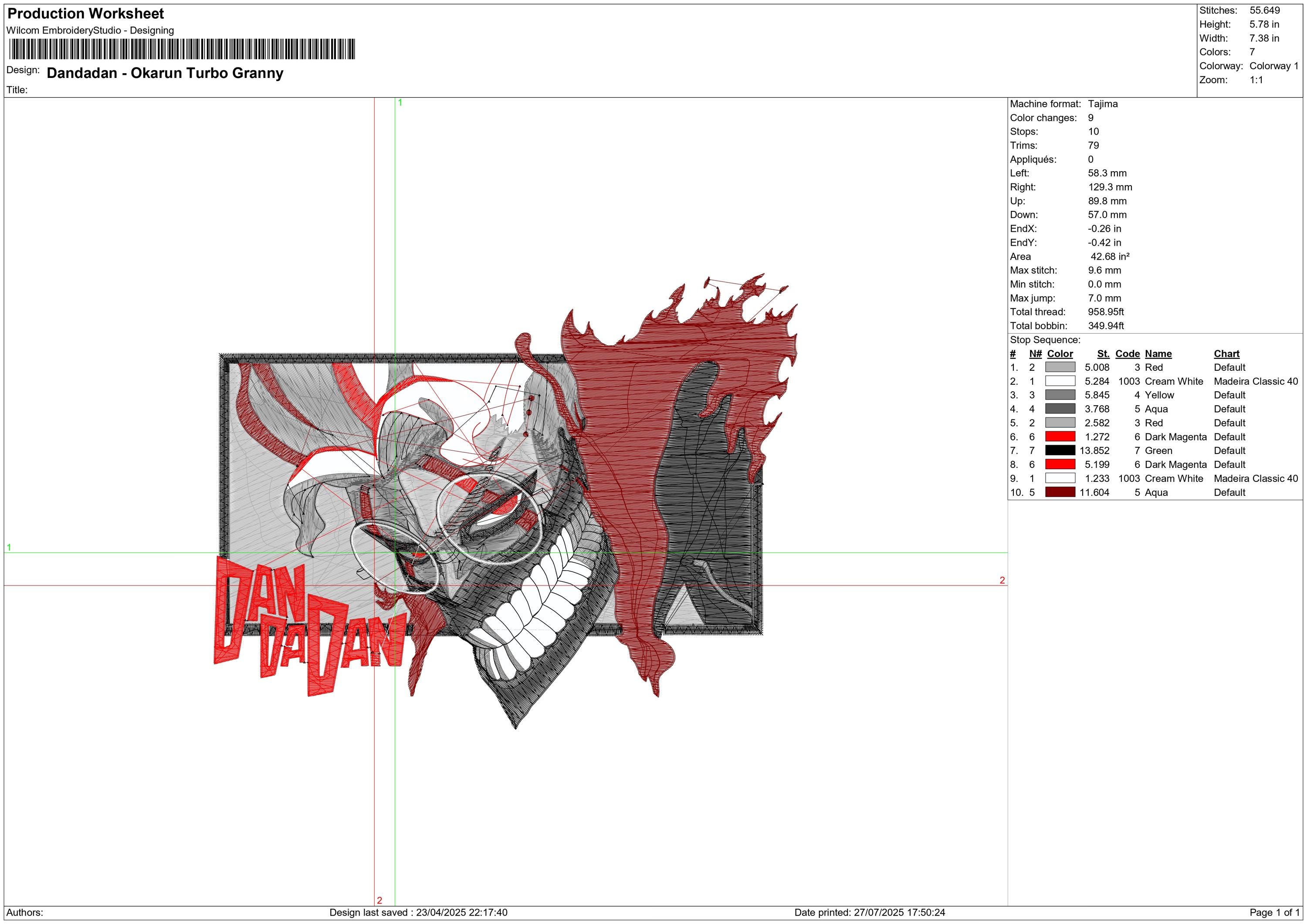 Digital Embroidery Machine Design - Anime_dandadan_okarun_turbo_granny ...