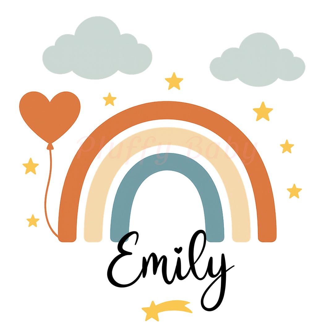 Personalized Baby Name Stickers: Custom Nursery Decor (digital Download ...