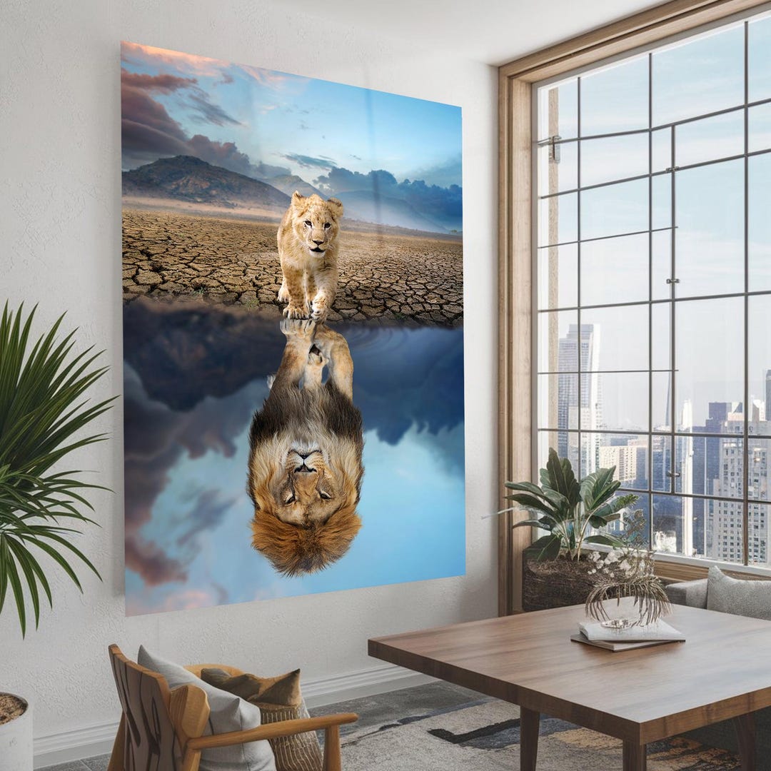 Find Your Inner Strength - Tempered Glass Wall Art - Lion & Cub ...
