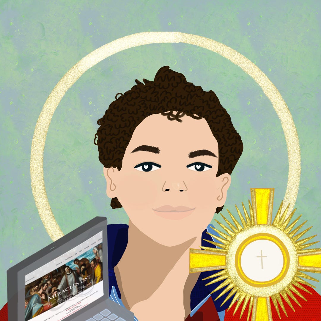 Saint Carlos Acutis Digital Print | Catholic Wall Art | Modern Saint ...