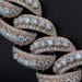 26MM Lab Grown Diamond Cuban Link Chain | Sterling Silver Bezel Set - Etsy