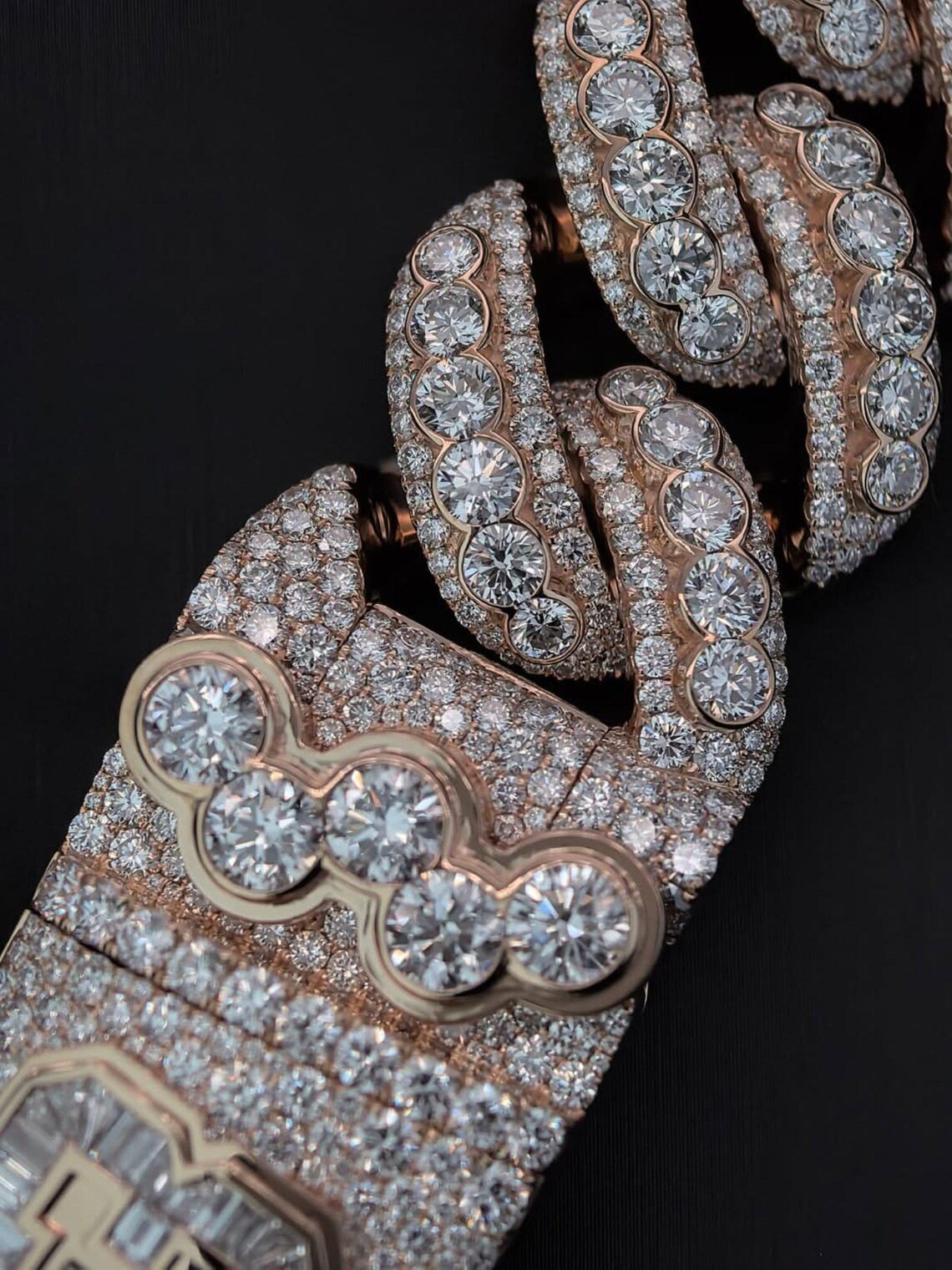 26MM Lab Grown Diamond Cuban Link Chain | Sterling Silver Bezel Set - Etsy
