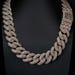 26MM Lab Grown Diamond Cuban Link Chain | Sterling Silver Bezel Set - Etsy