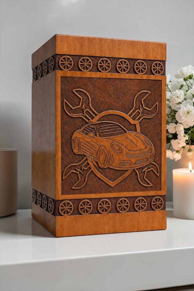 Handcrafted Wooden Racing Car Urn: Engraved Memorial Keepsake - Etsy
