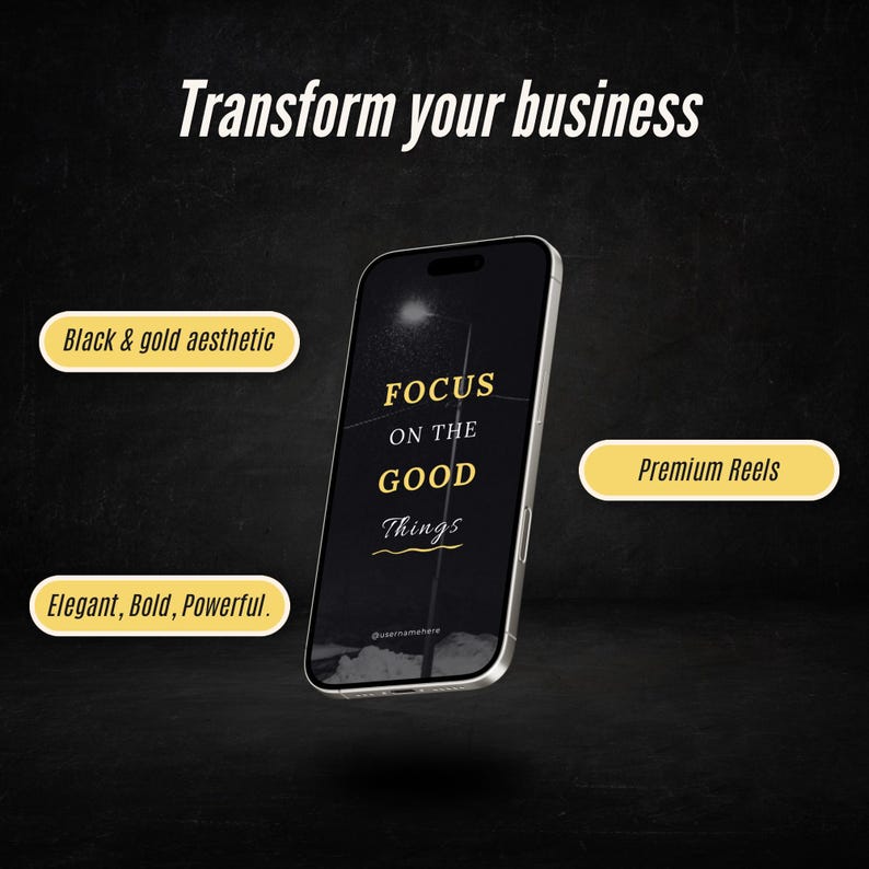 Faceless Motivational Reel Templates for Coaches on Canva | 50 Black ...