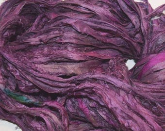 10 yards Royal Blue Sari Pure Silk Ribbon Yarn for tassels | Etsy