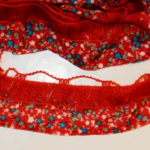 100g Fabric Chiffon Ruffle Yarn Red Flowers 1011 Beautiful Color - Etsy