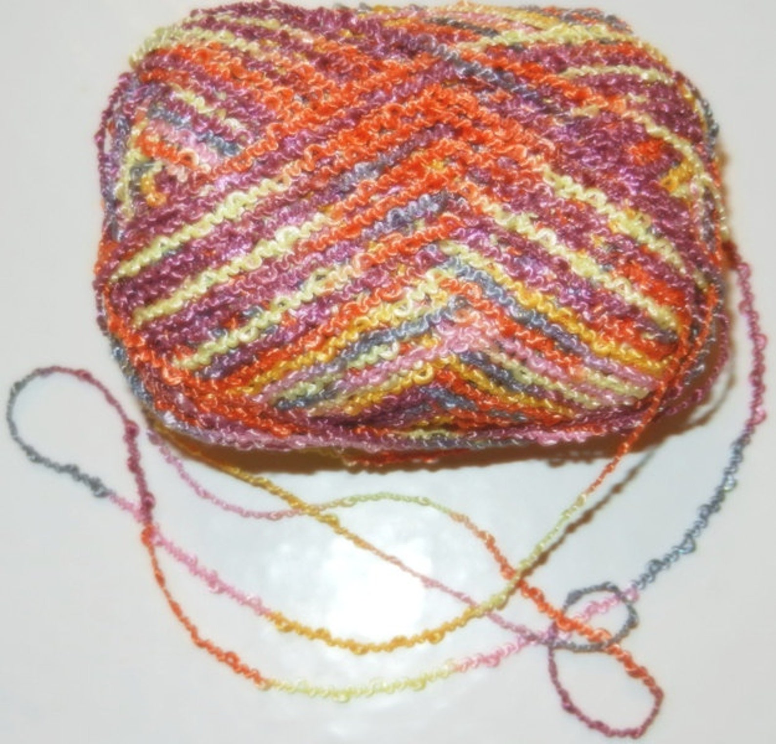 3 Skeins Boucle Fancy Bree Yarn Color 705 Shimmering Soft and | Etsy