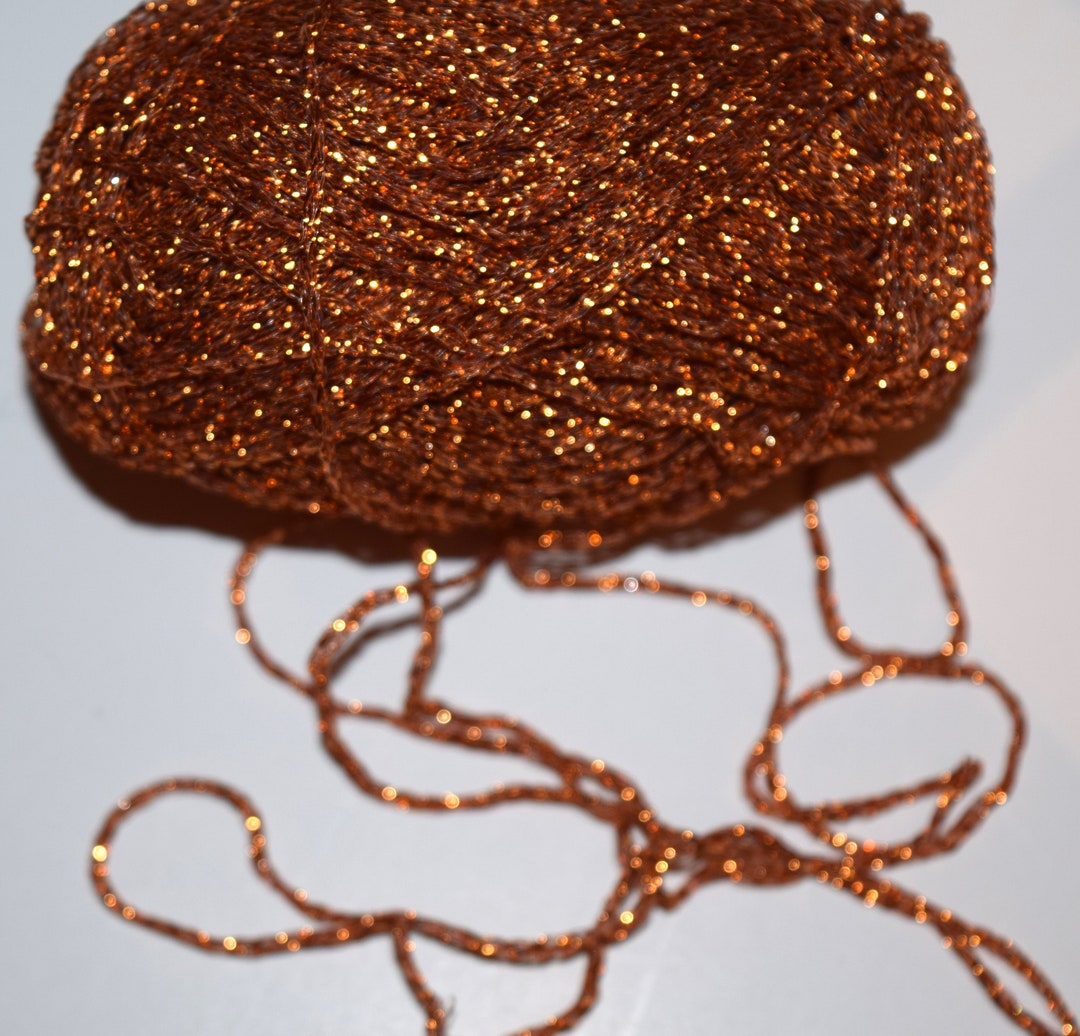 30 Yards Fancy Gold Lurex Copper Yarn - Etsy